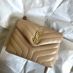 Yves Saint Laurent | Bags | Ysl Small Loulou Dark Beige | Poshmark